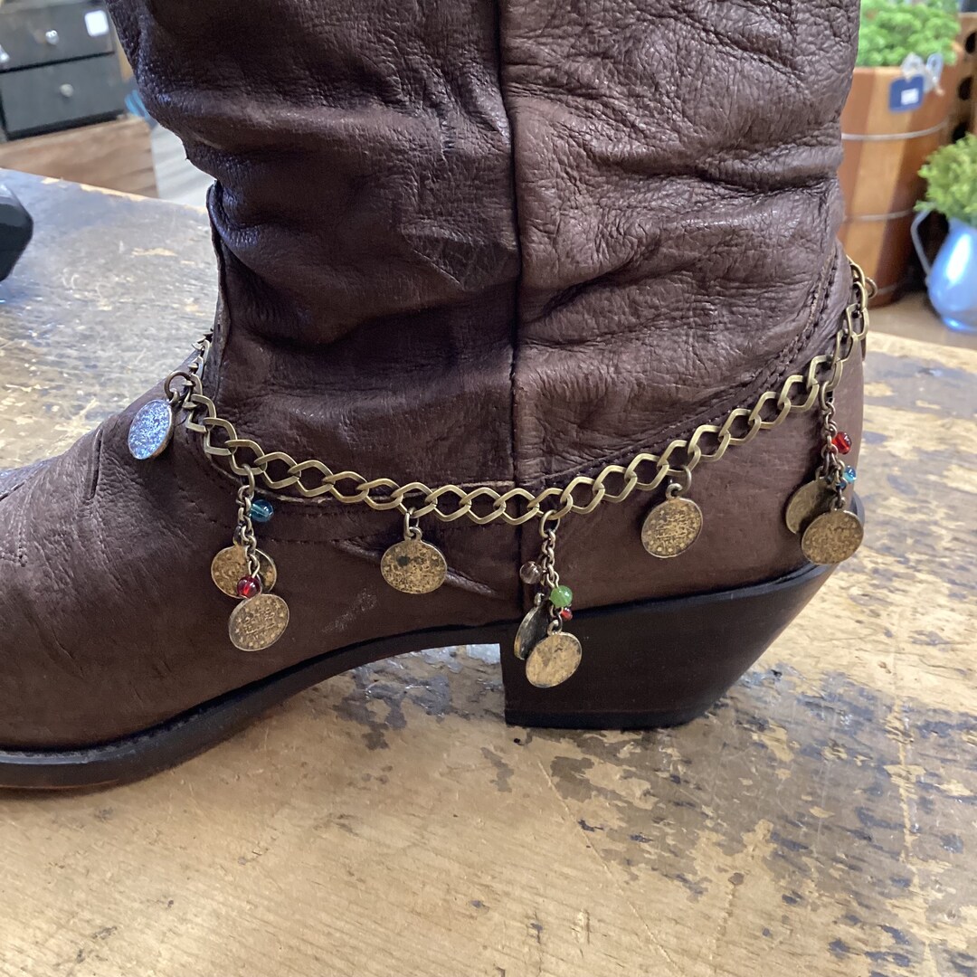 Boot Bracelet/ Asian Inspired Coin Charms/boot Bracelet/boot Jewelry ...