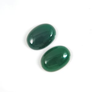 Green Onyx Oval Cabochon Pair, Natural Stone Cab, Calibrated Cabochon ...