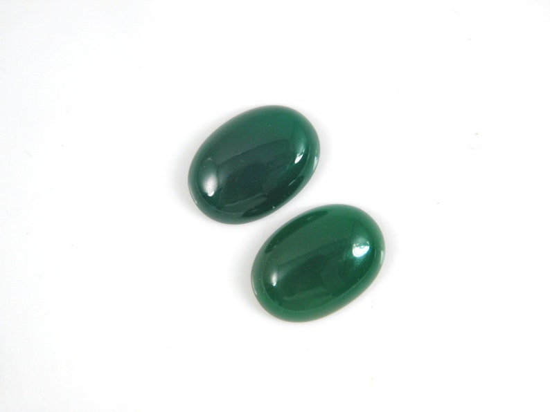 Green Onyx Oval Cabochon Pair, Natural Stone Cab, Calibrated Cabochon ...