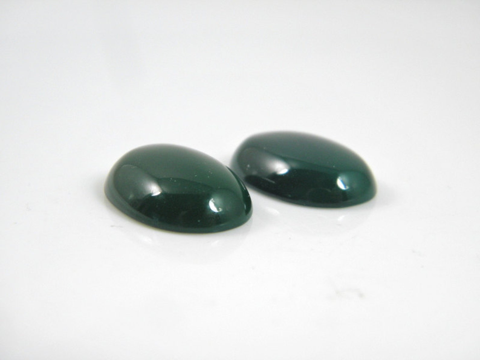 Green Onyx Oval Cabochon Pair, Natural Stone Cab, Calibrated Cabochon ...