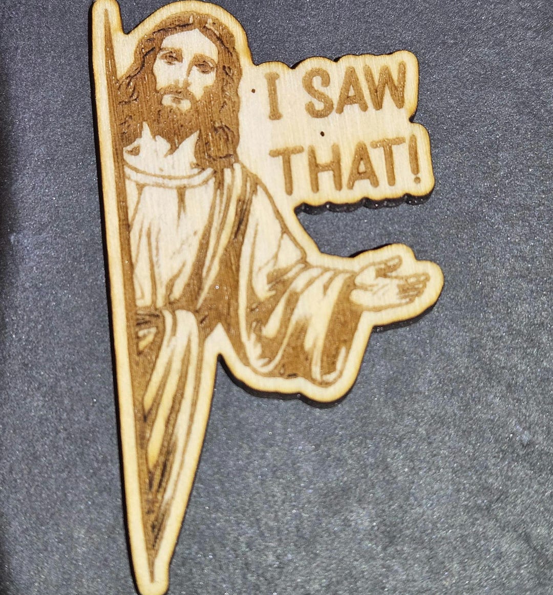Funny Jesus Fridge Magnet – Wooden Laser Engraved Christian Gift ...