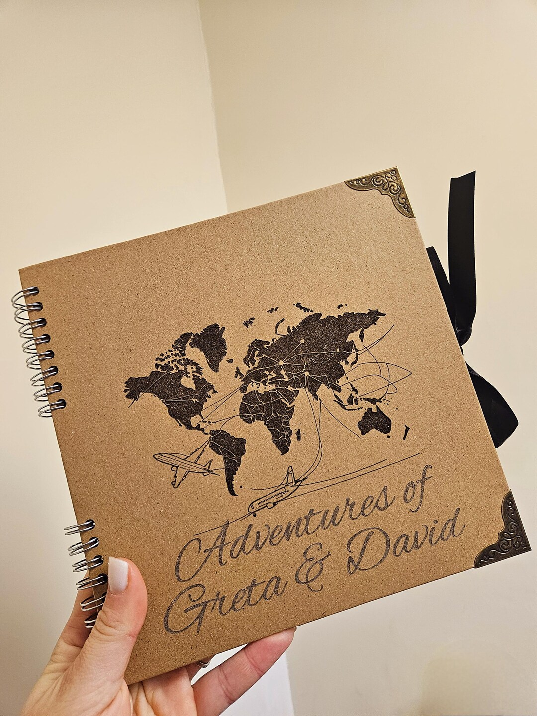 Personalised Scrapbook, Album, World Map, Adventure, Couples Photo ...