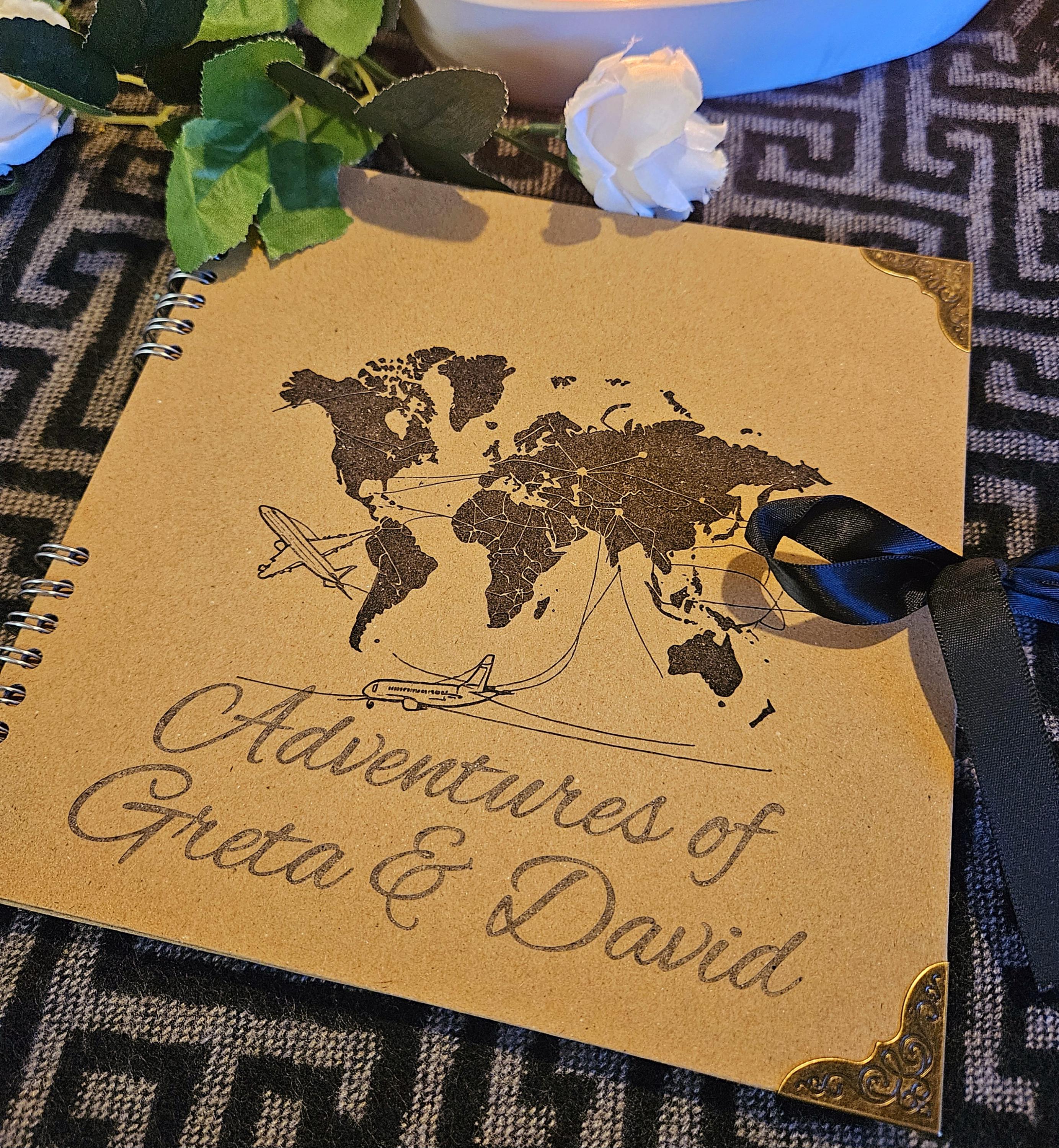 Personalised Scrapbook, Album, World Map, Adventure, Couples Photo ...