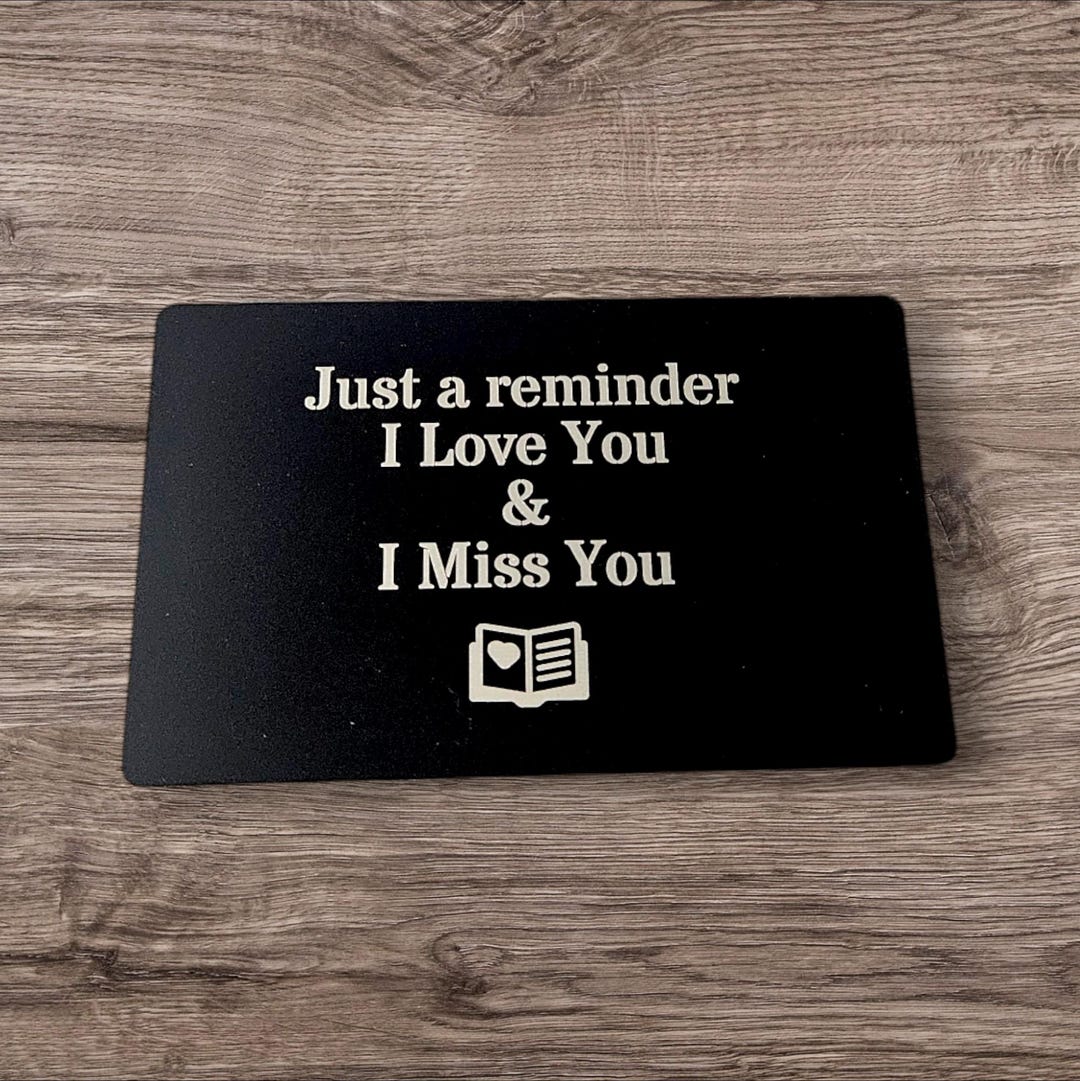 Personalized Engraved Metal Wallet Card, Sentimental Reminder - Etsy