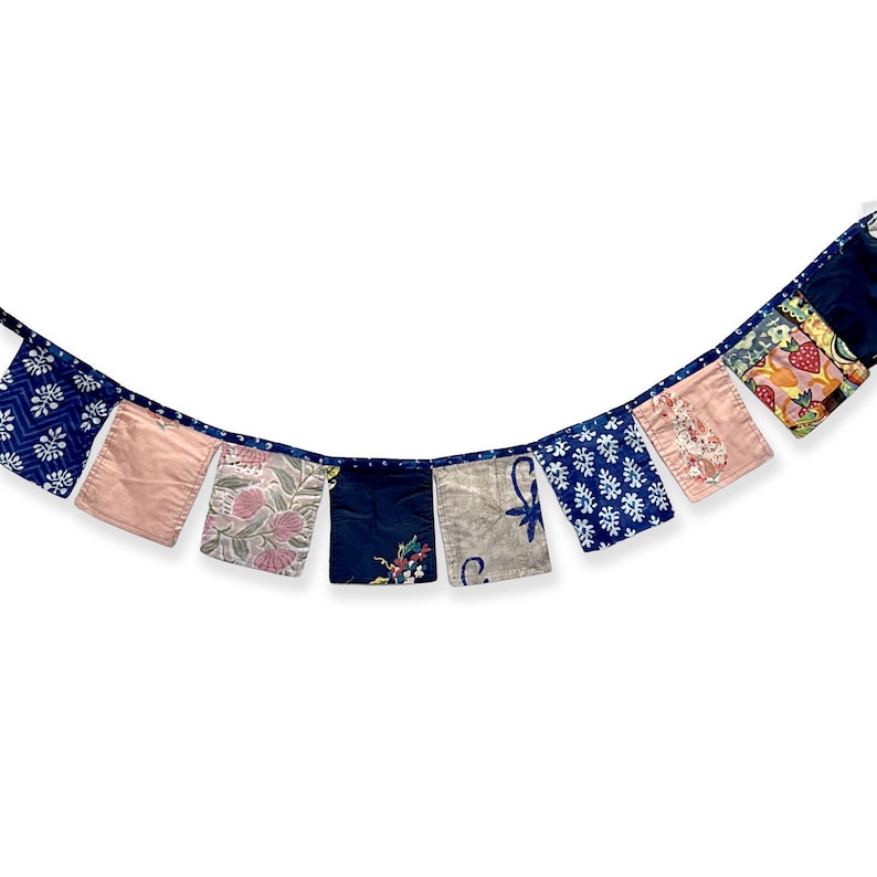 Handmade Indian Cotton Bunting, Colorful Floral Fabric Garland, Boho ...