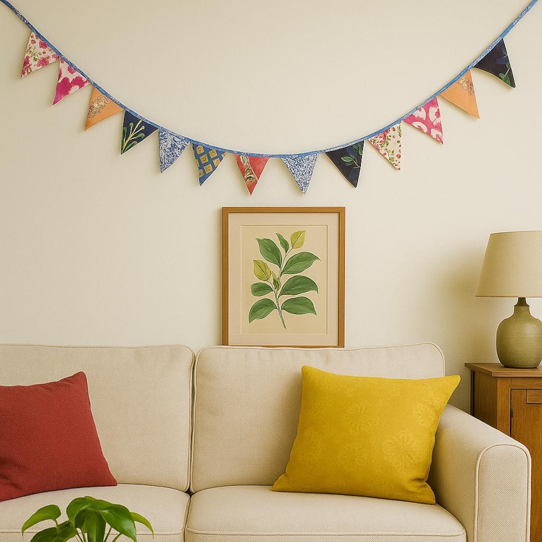 Recycled Sari Bunting – Colorful Flags Handmade Garden Garland | Garden ...