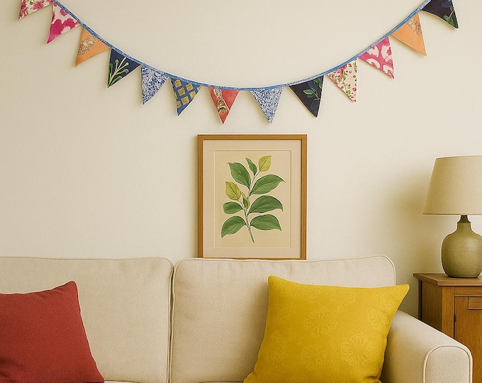 On Sale Flag Banner Bunting in Spring Colors, Surprise Fabric Pennant ...