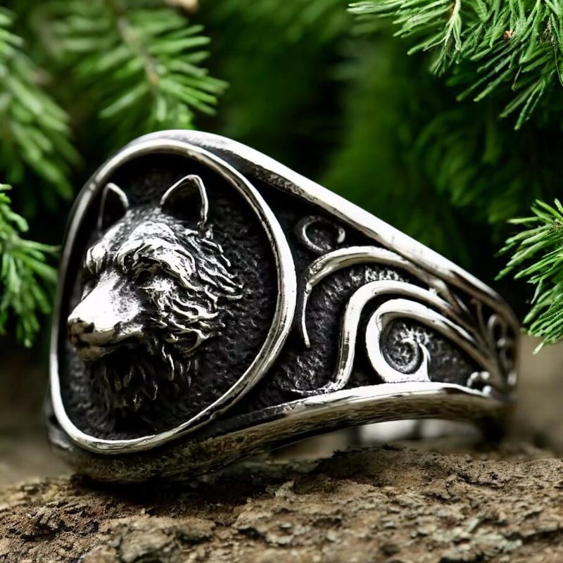 Mens Wolf Ring - Etsy