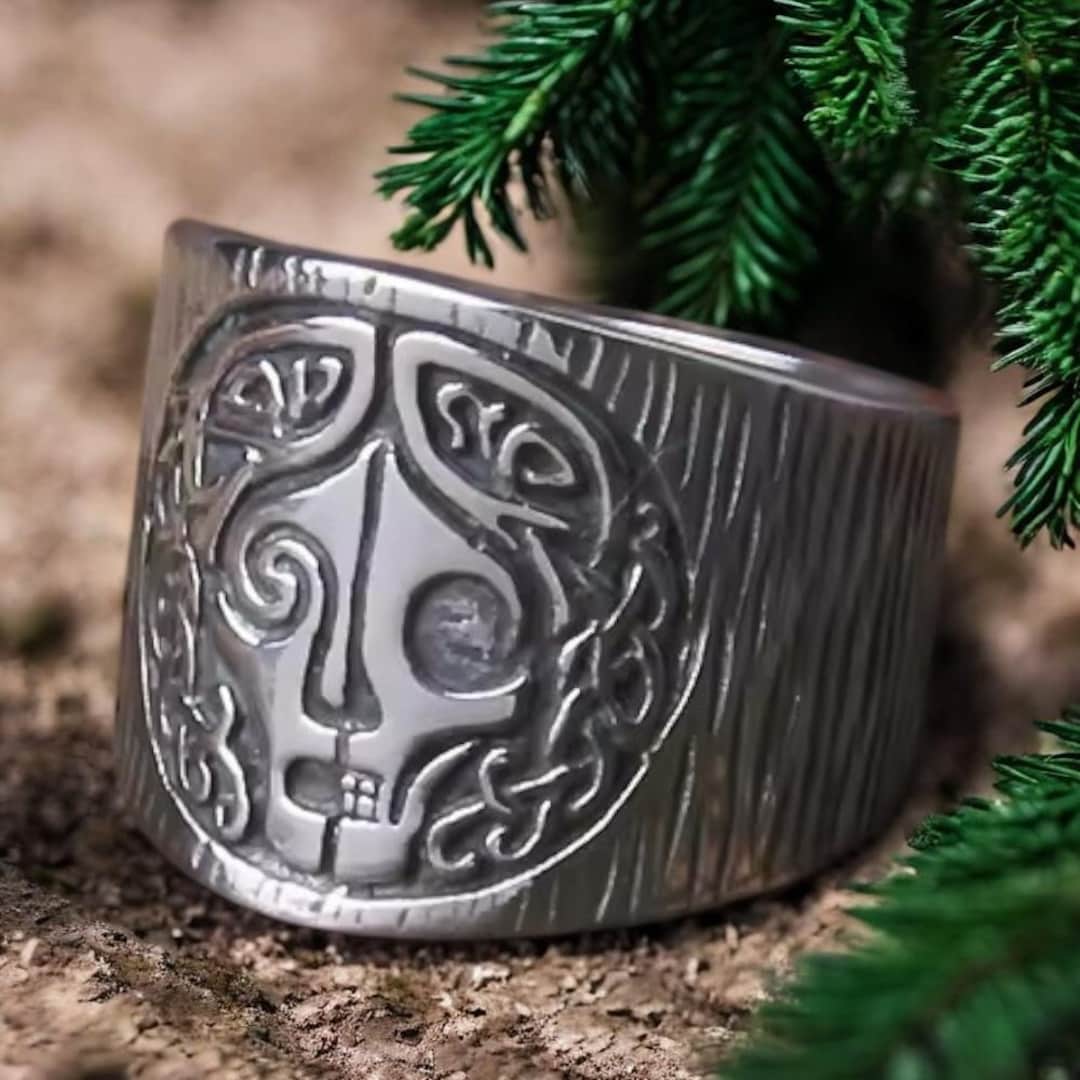 Goddess Hel Ring Viking Hela Runes Norse Mythology Handmade Stainless ...