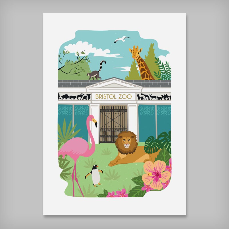 Animal Prints Zoo Animals Bristol Print Animal Art Nature - Etsy UK