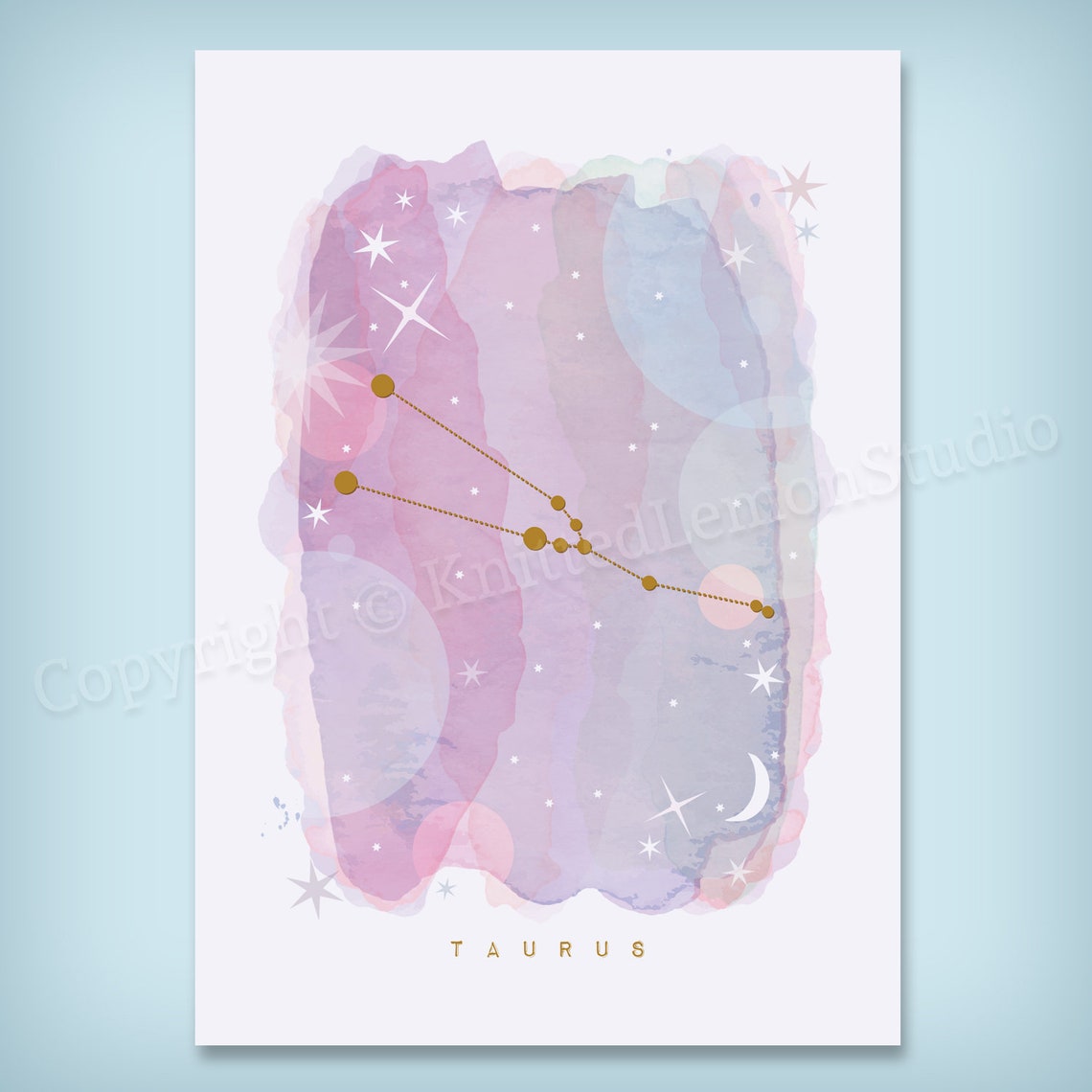 Taurus Star Sign Taurus Zodiac Art Print Astrology Gift - Etsy