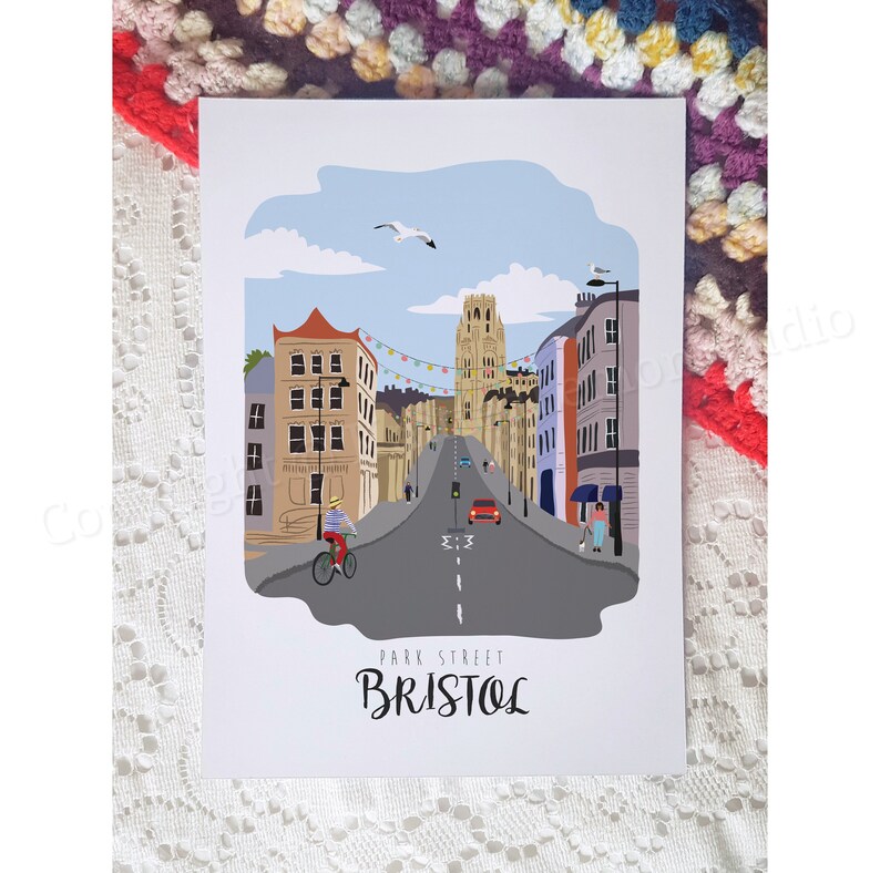 Bristol Art Print, Bristol Illustration, Bristol Gift Ideas, Park ...