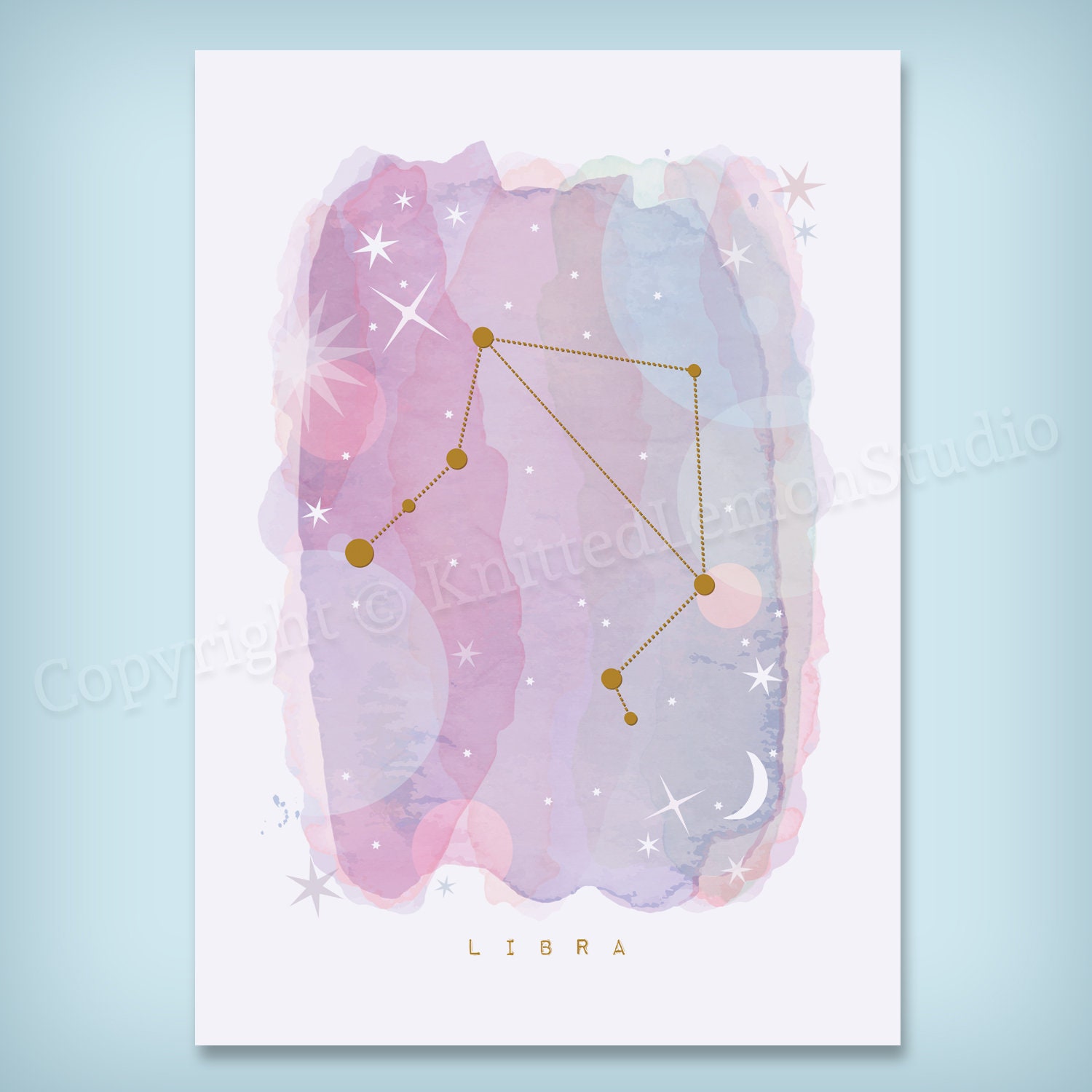 Libra Star Sign Libra Zodiac Art Print Astrology Gift Libra - Etsy