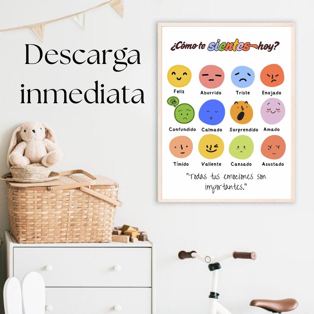 Emotions Poster for Children in Spanish | How Are You Feeling Today ...