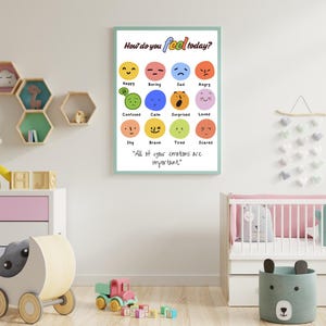 Printable Emotions Poster for Kids - How Do You Feel Today Chart ...