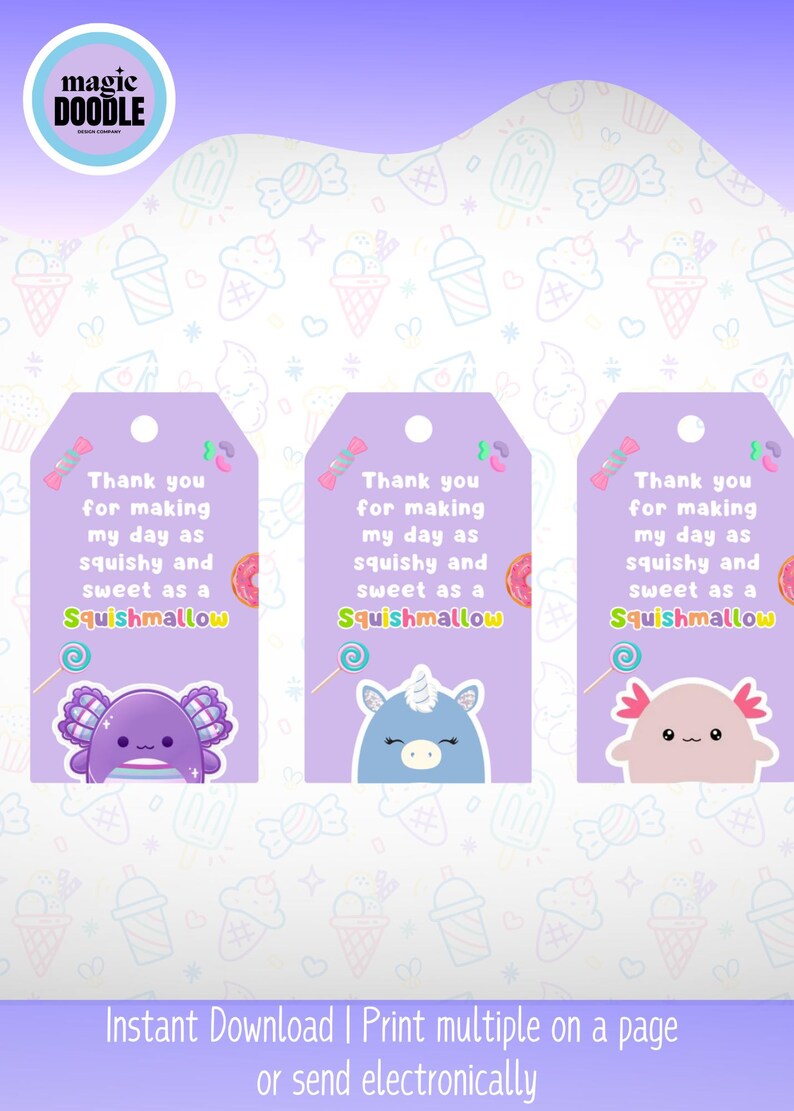 Squishmallow Themed Digital Birthday Invitation MEGA Bundle for Kids ...