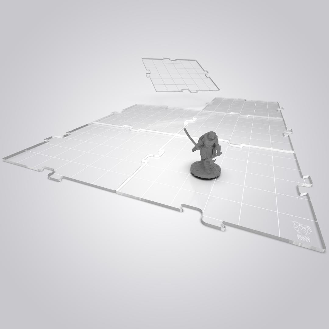 RPG Grid for Dungeons & Dragons - DND Grid - 6x6 Inch Pieces - Erasable ...