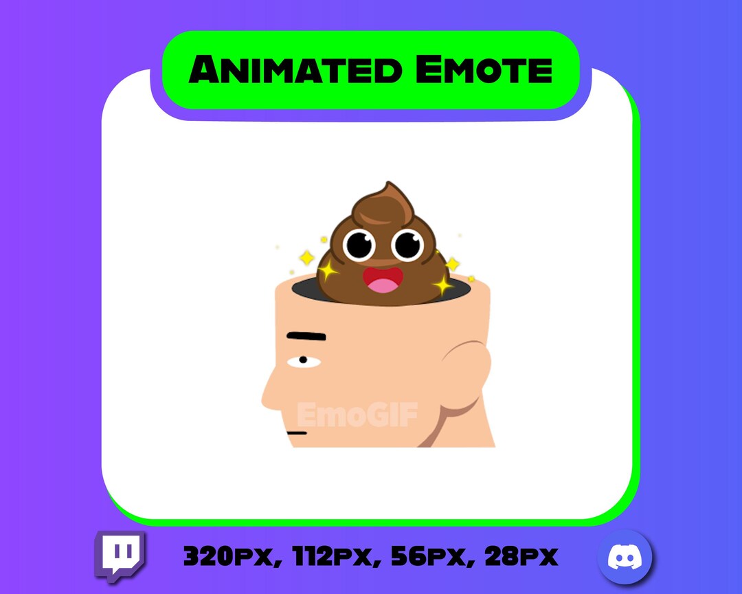 Animated Poop Emote: Twitch, Discord, Stream (digital Download) - Etsy