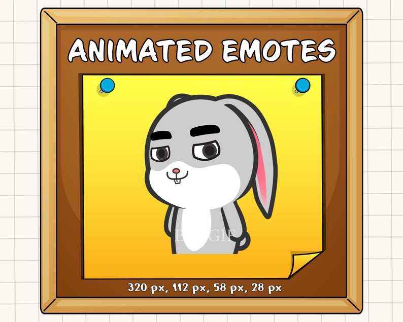 Funny Animated Emotes for Twitch, Discord, Stream - Bunny Emote, Rabbit ...