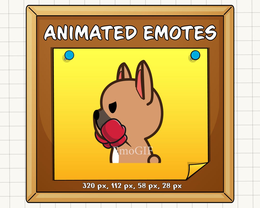 Animated Emotes for Twitch, Discord, Stream - French Bulldog, Dog Emote ...