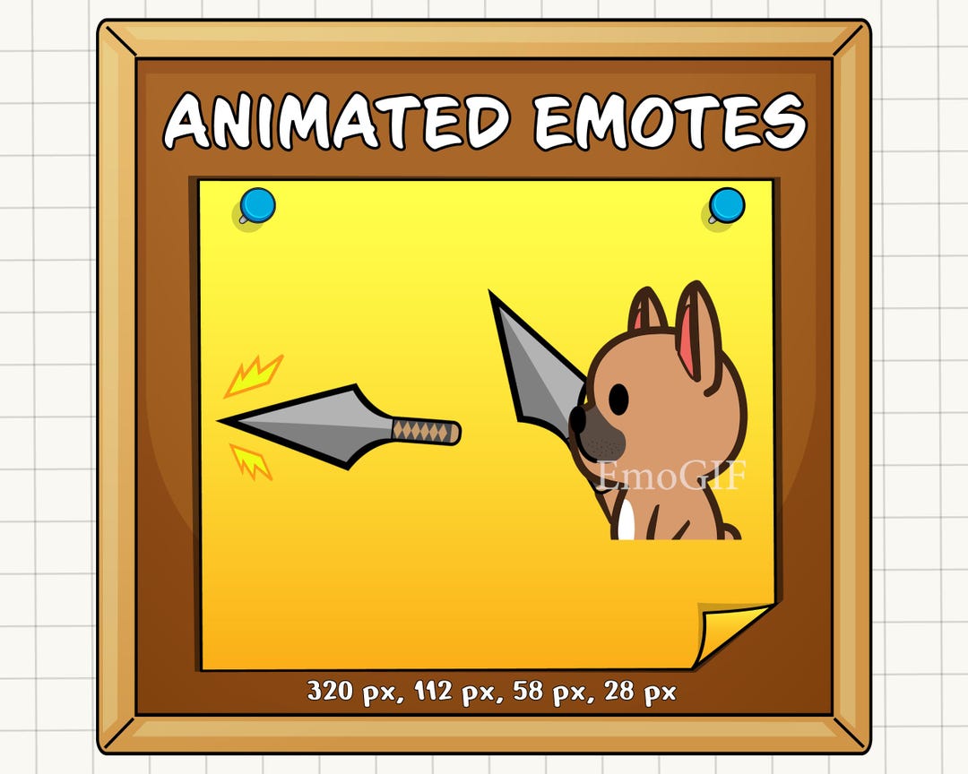 Funny Animated Emotes for Twitch, Discord, Stream - French Bulldog, Dog ...