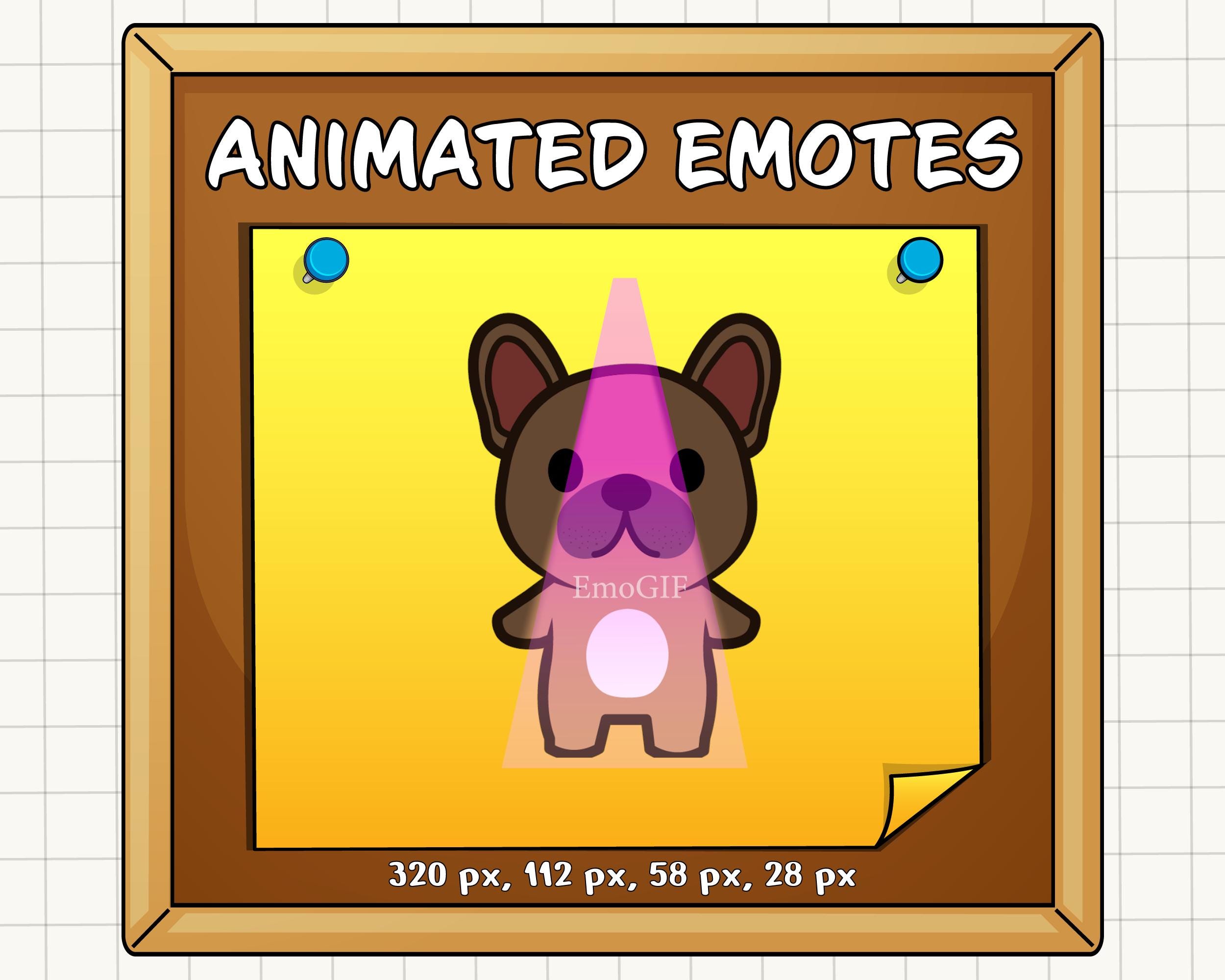Funny Animated Emotes for Twitch, Discord, Stream - French Bulldog, Dog ...