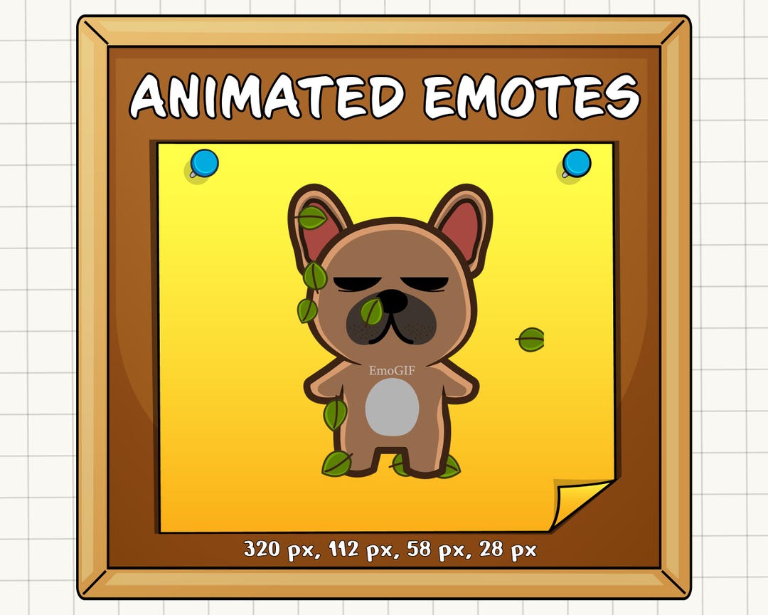 Funny Animated Emotes for Twitch, Discord, Stream - French Bulldog, Dog ...