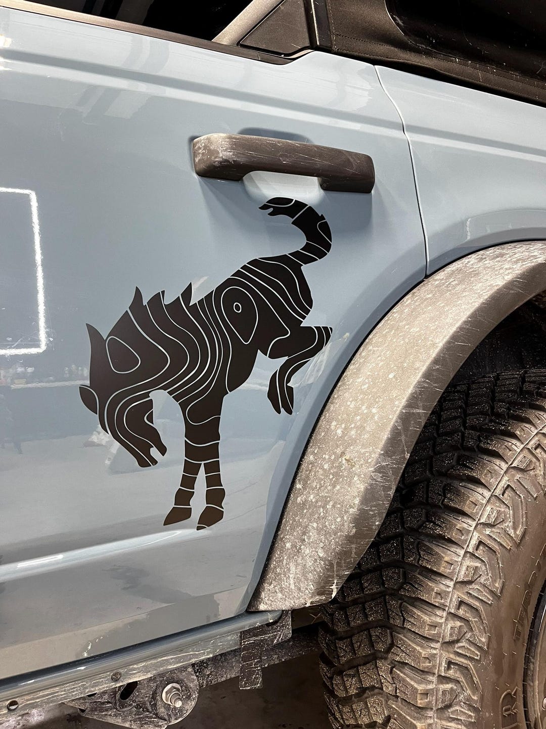 Ford Bronco Horse Topographic Side Decal - Etsy