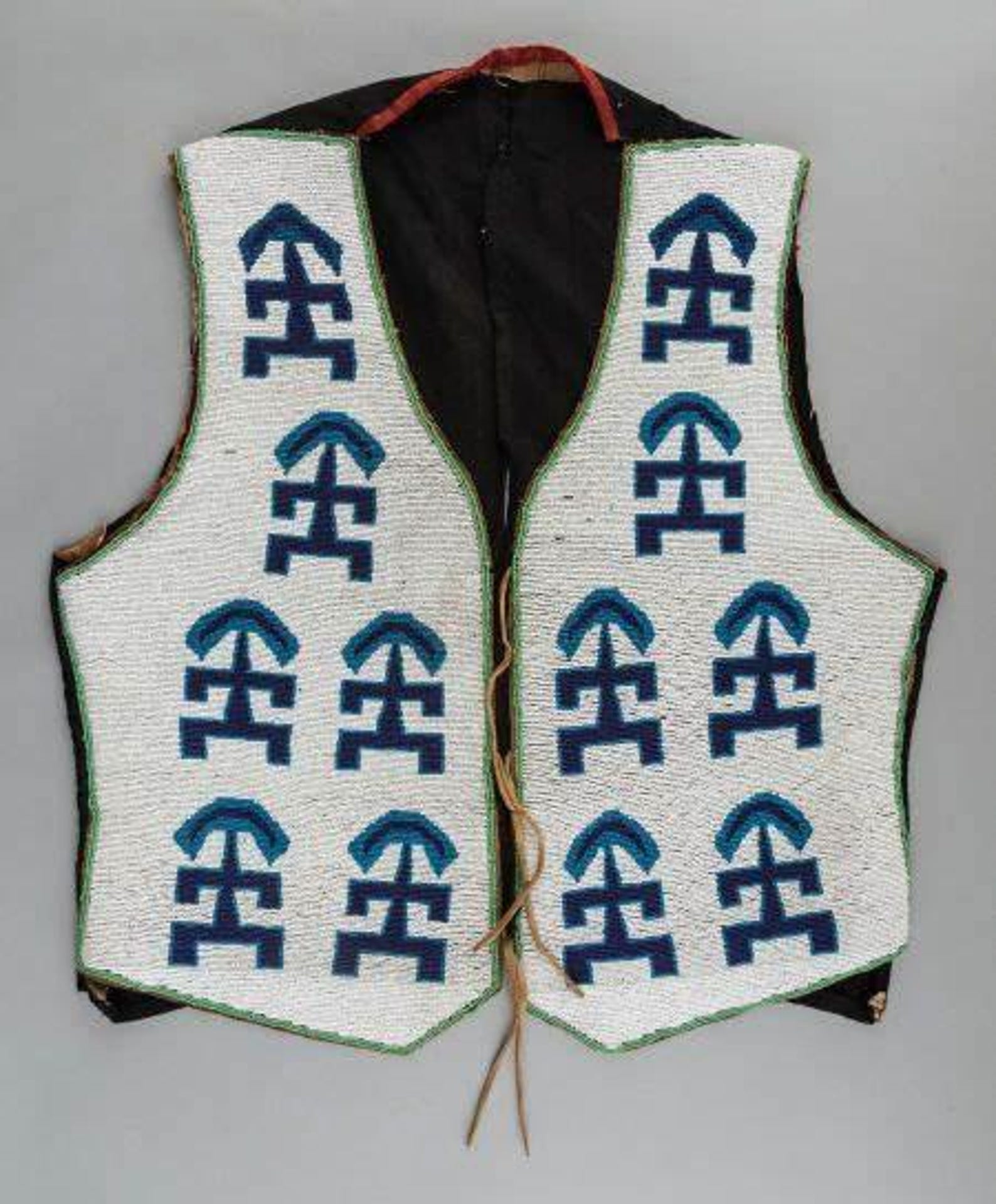 Old American Style Handmade Beaded Front Powwow Regalia Vest BV917 - Etsy