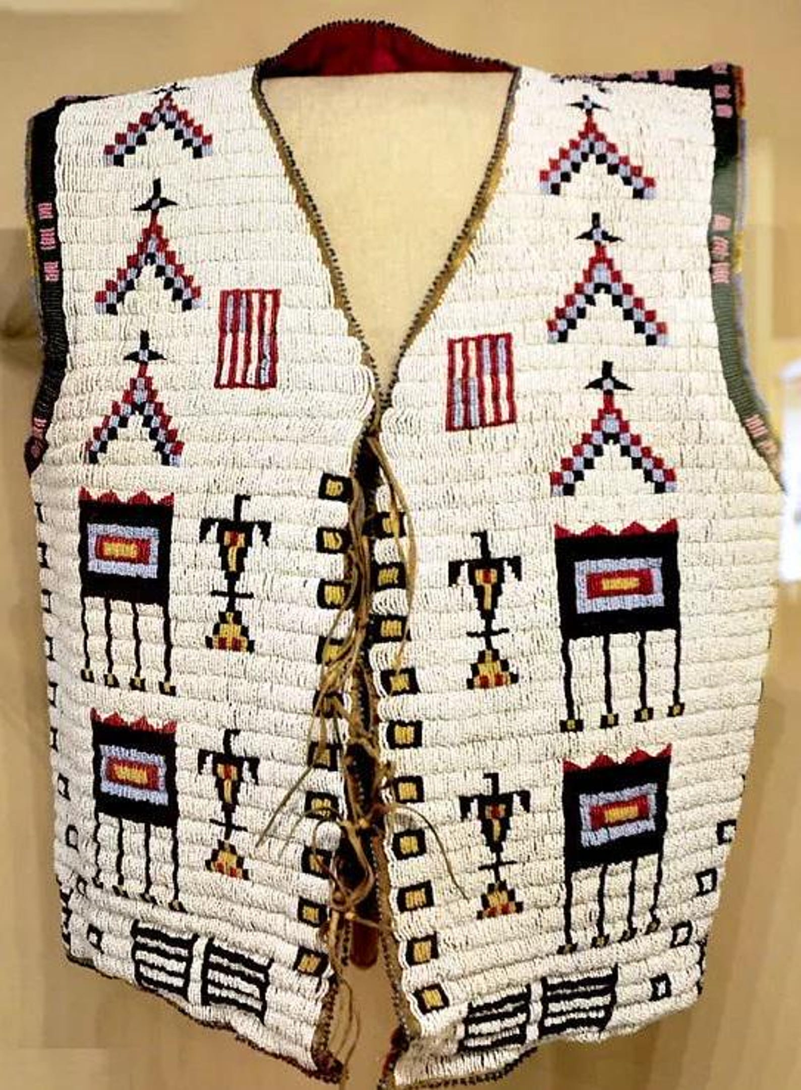 Old American Style Handmade Beaded Front Powwow Regalia Vest BV917 - Etsy