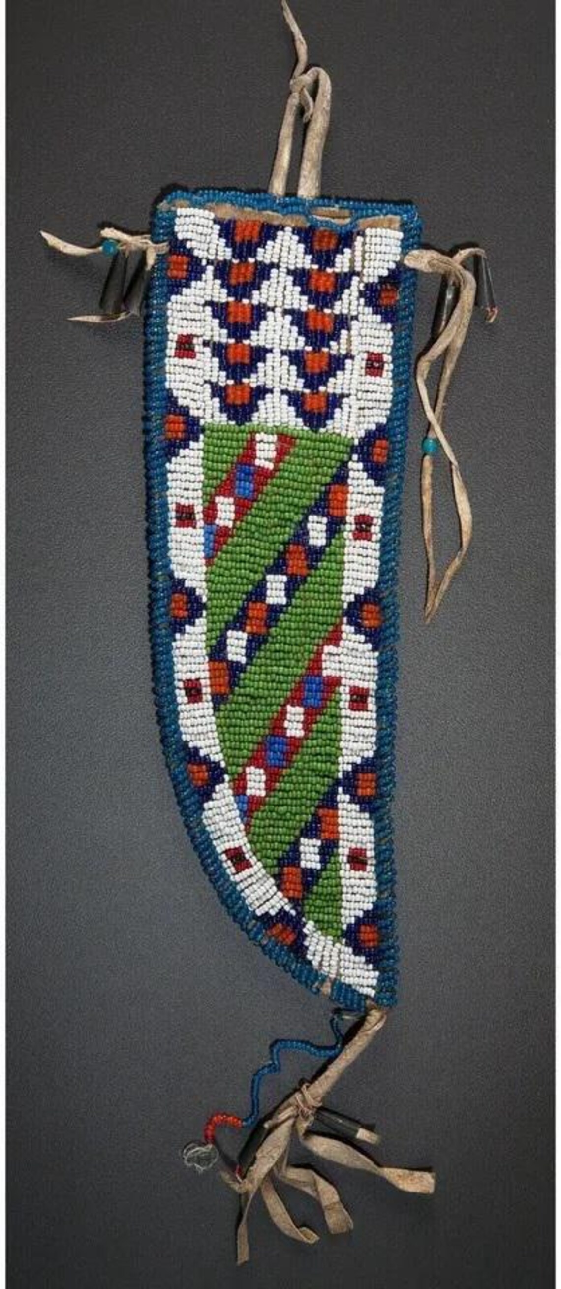 Beaded Native Sioux Style Leather Knife Sheath Beaded Knife Cover - Etsy