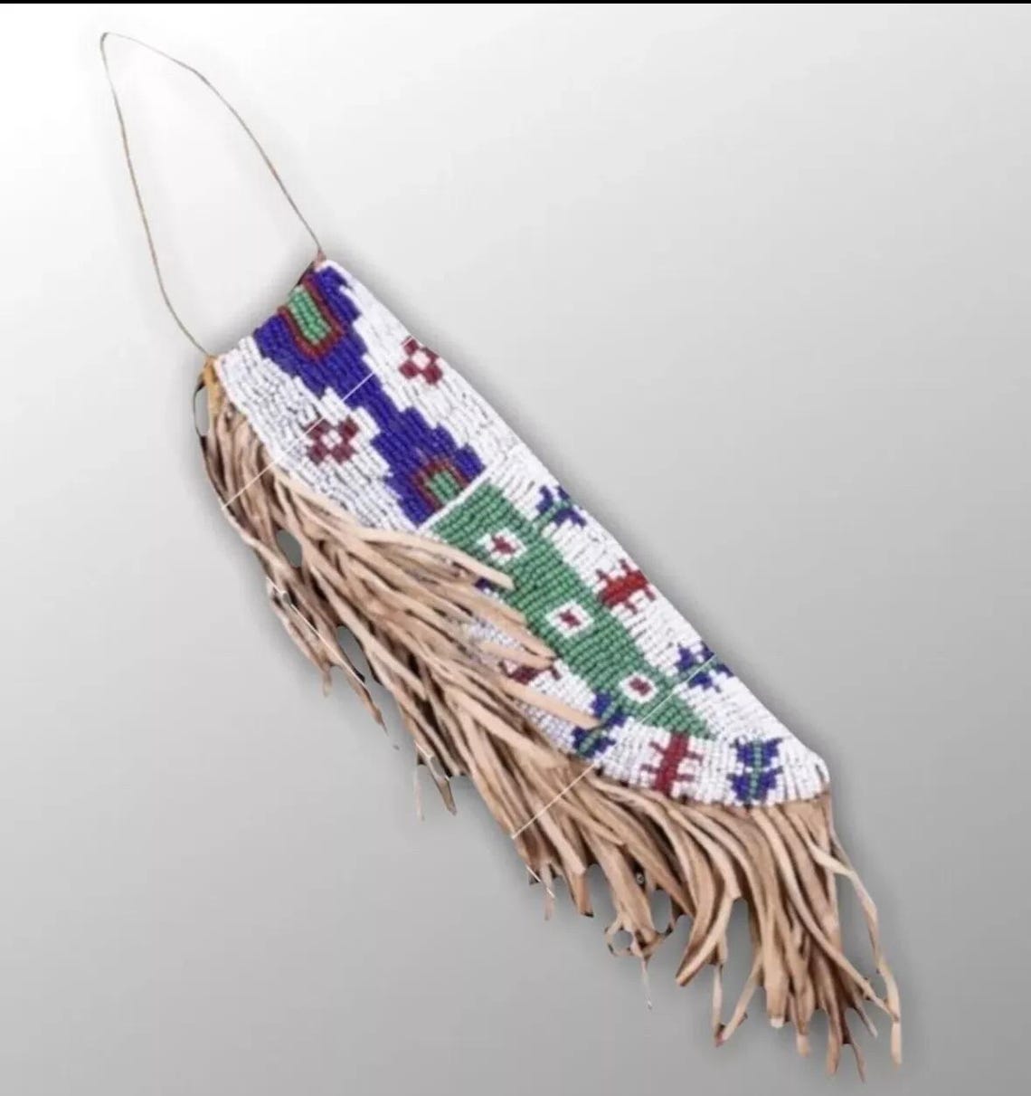 Beaded Native Sioux Style Leather Knife Sheath Beaded Knife Cover - Etsy