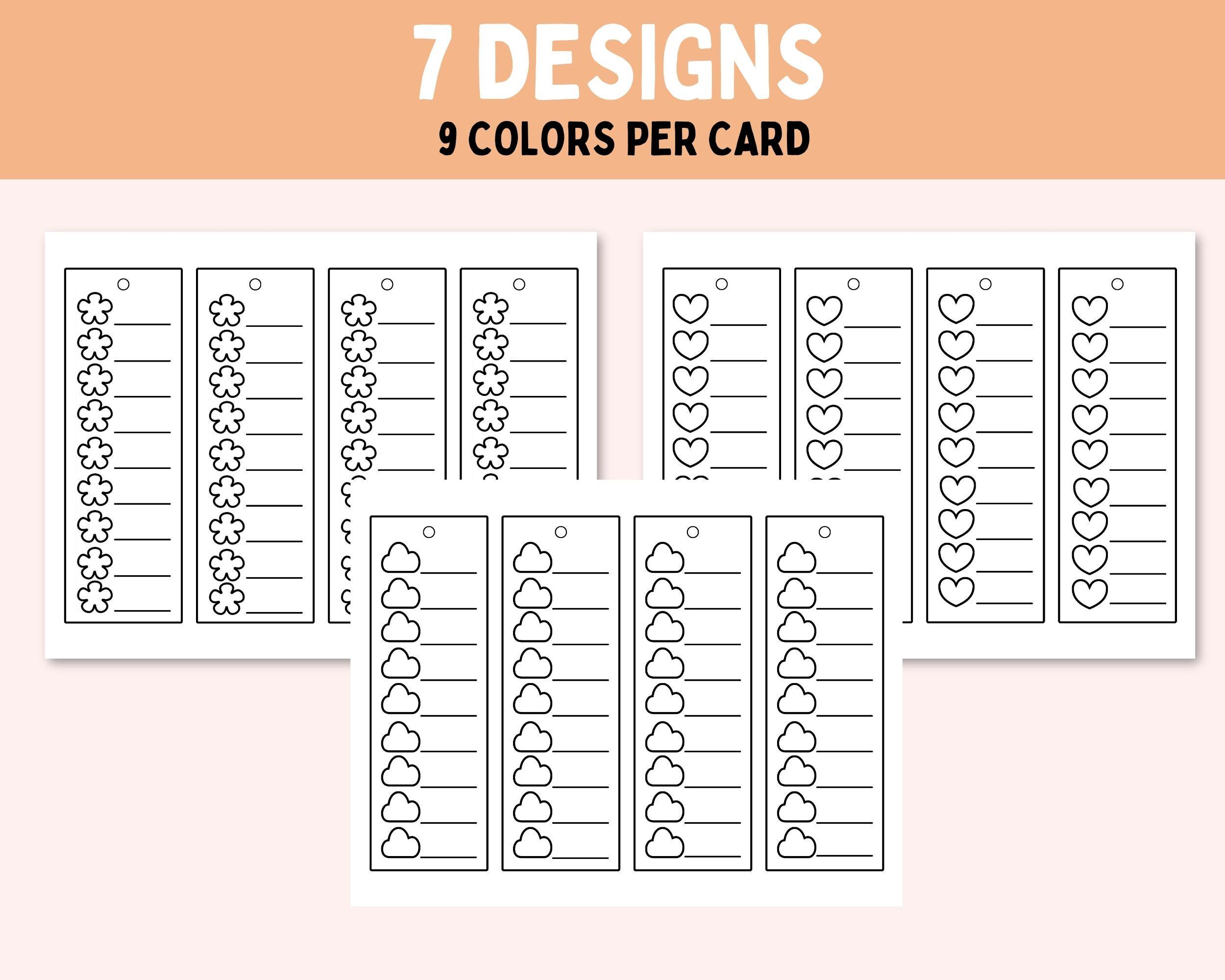 Color Tracker, Blank Swatch Card, Color Swatch Card, Marker Swatch ...