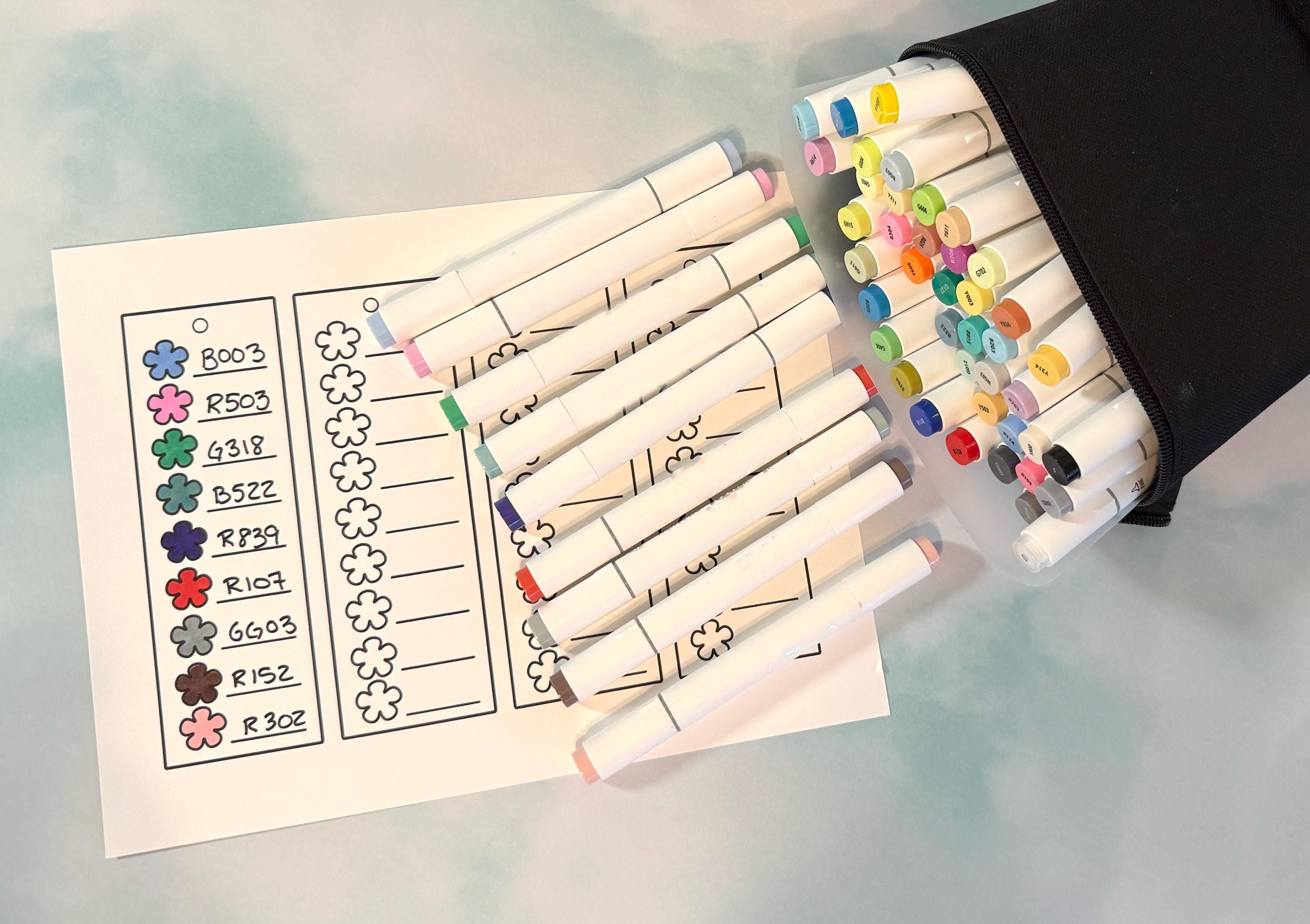 Color Tracker, Blank Swatch Card, Color Swatch Card, Marker Swatch ...
