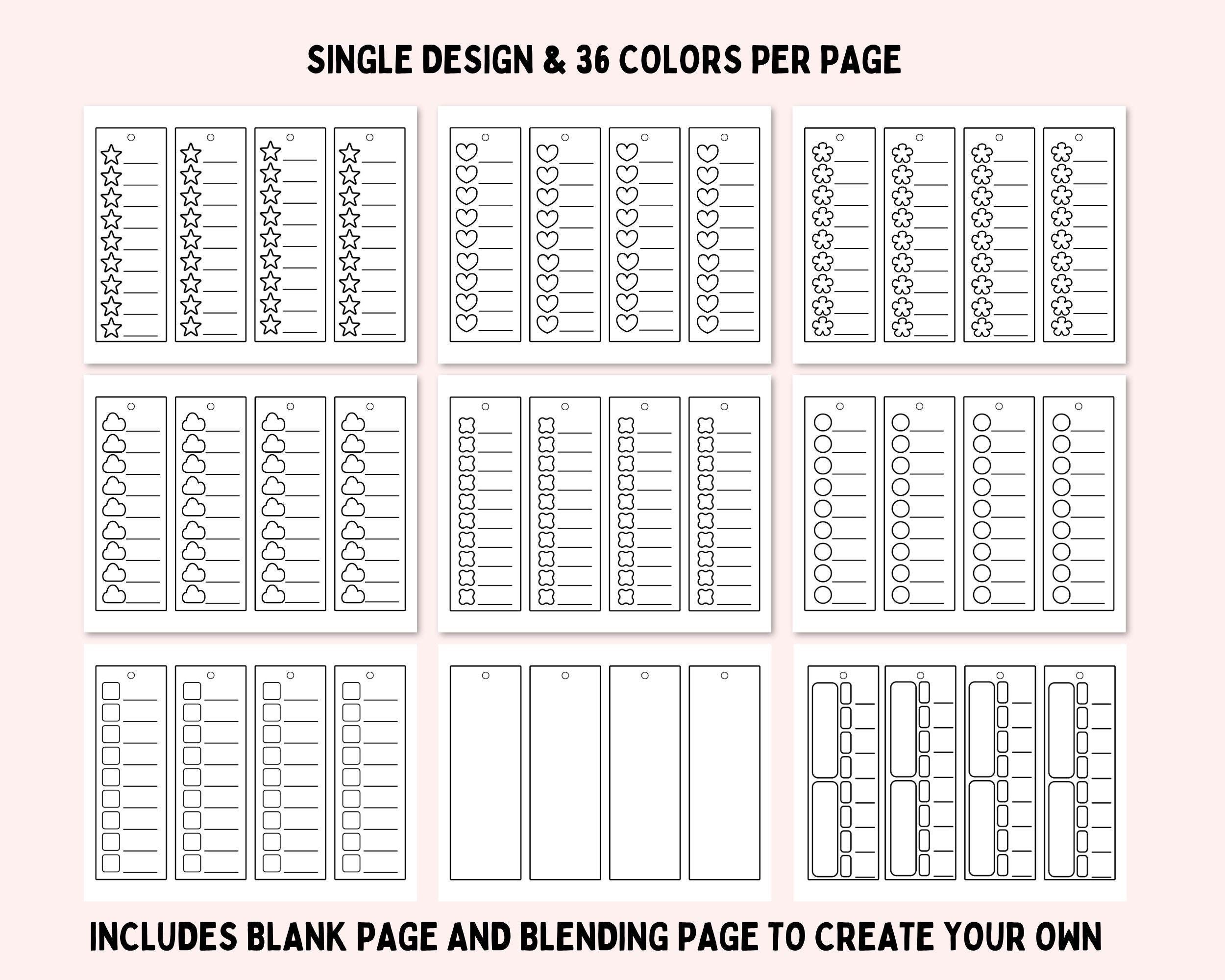 Color Tracker, Blank Swatch Card, Color Swatch Card, Marker Swatch ...