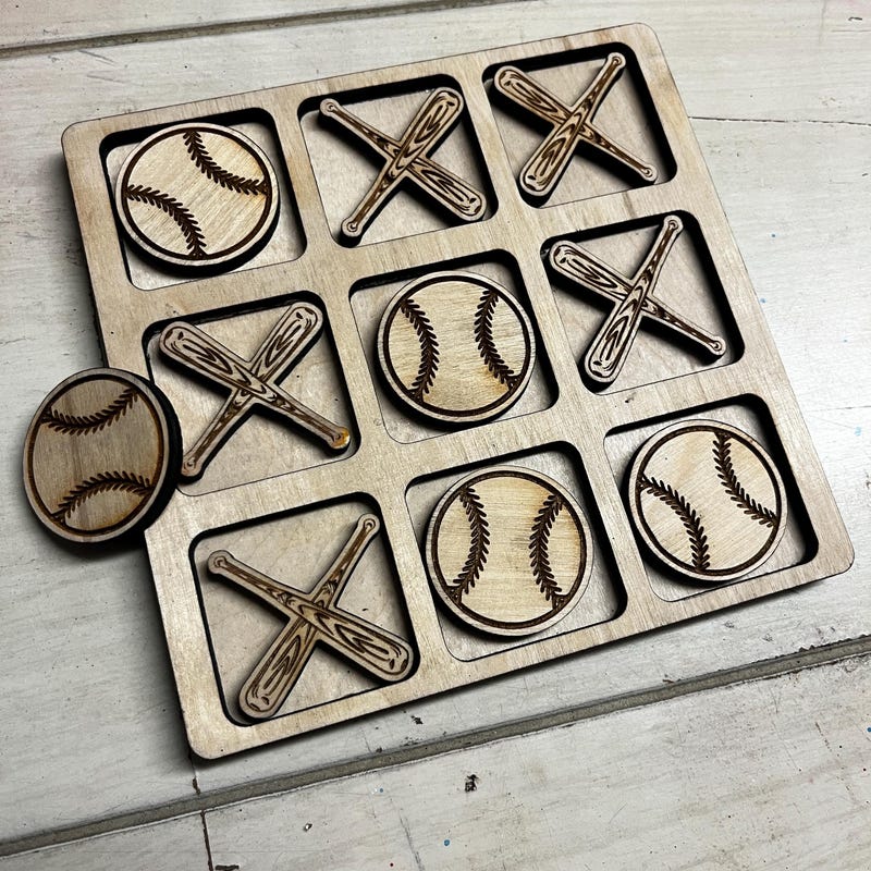Baseball Tic Tac Toe - Etsy