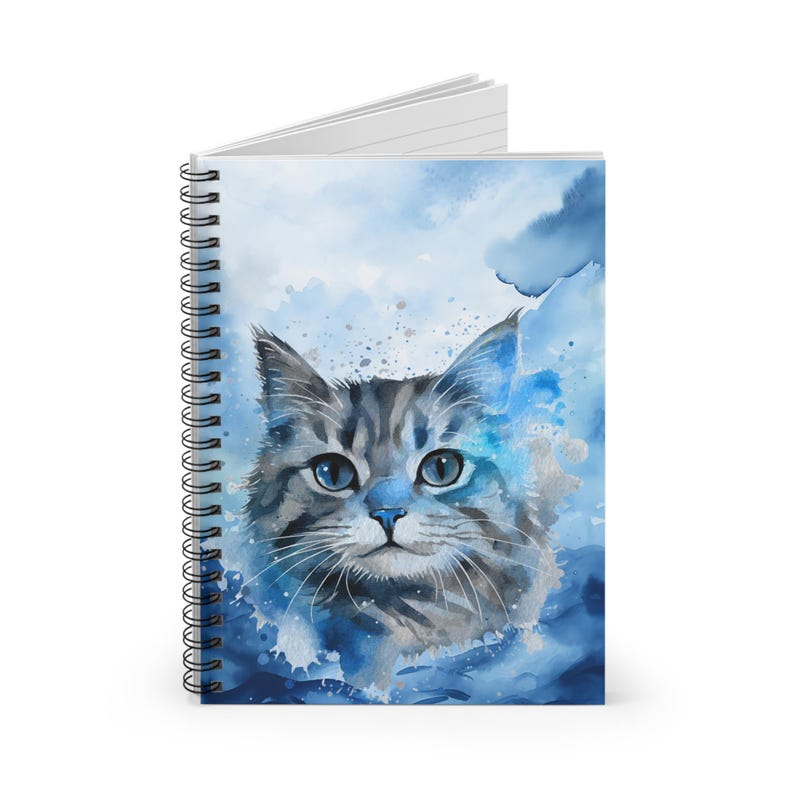 Cat Lover's Spiral Notebook, Cute Cat Journal, Gift for Cat Owners ...