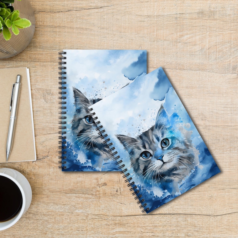 Cat Lover's Spiral Notebook, Cute Cat Journal, Gift for Cat Owners ...