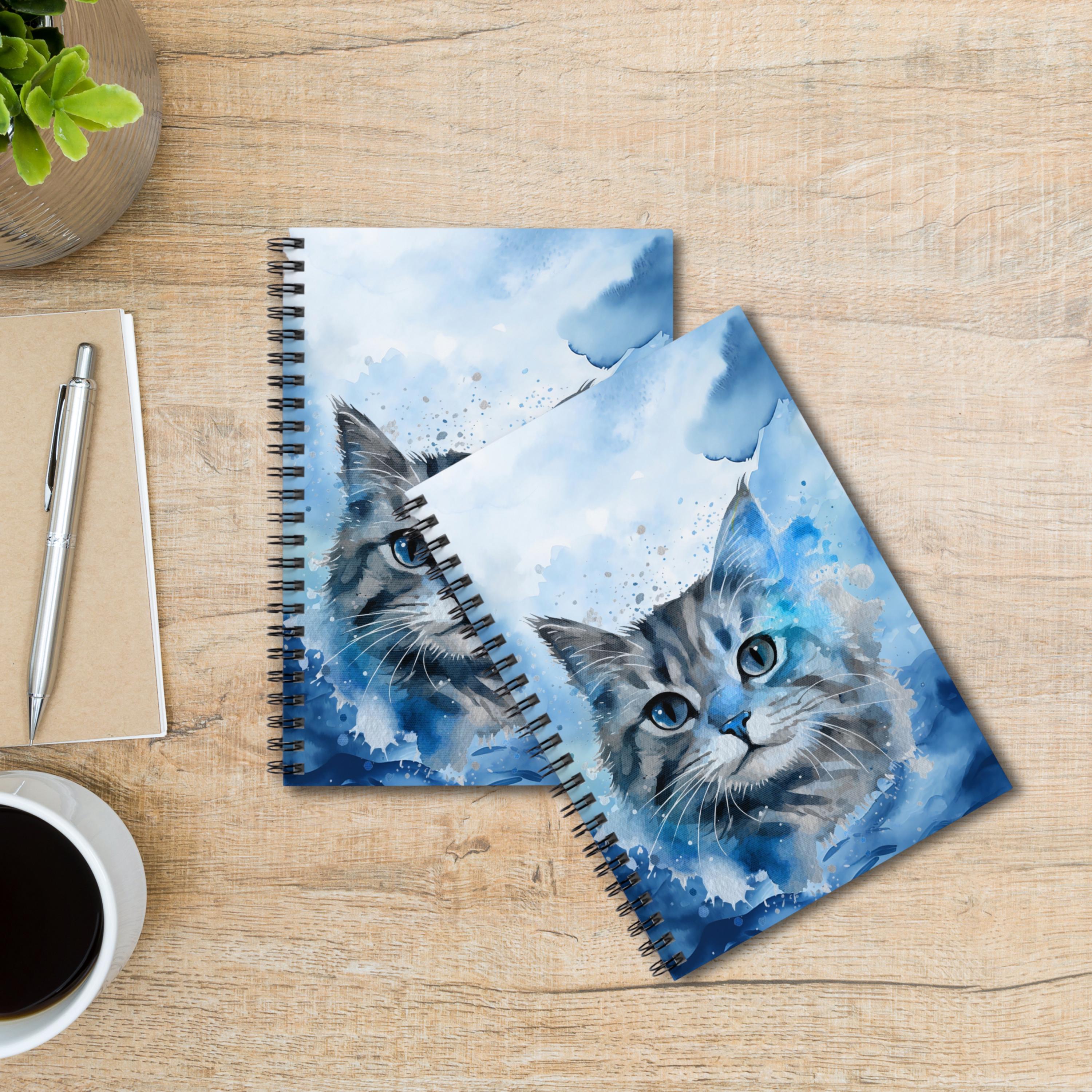 Cat Lover's Spiral Notebook, Cute Cat Journal, Gift for Cat Owners ...