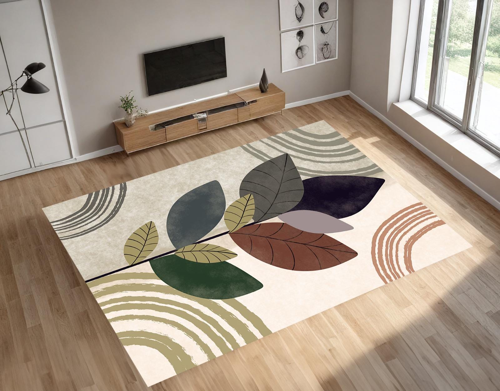 Floral Rug, Garden Rug,garden Pattern Rug,nature Rug,home Decoration ...