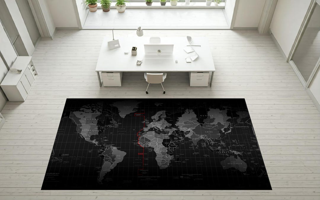 World Map Rug, Travel Themed Rug, Map Patterned Rug, Personalized Rug ...