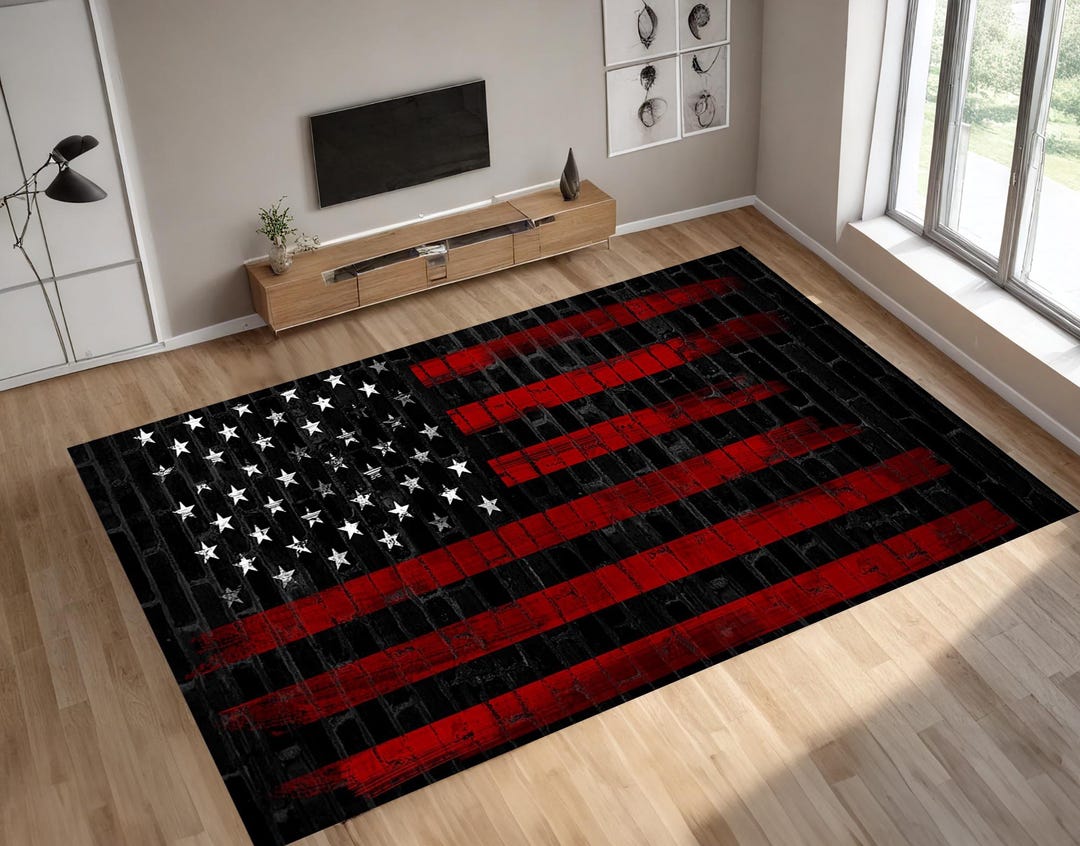 American Flag Rug, Eagle Rug, USA Flag Decor, Rugs for Living Room ...