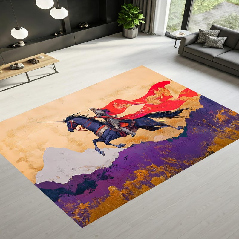Hand Painted Rug - Etsy