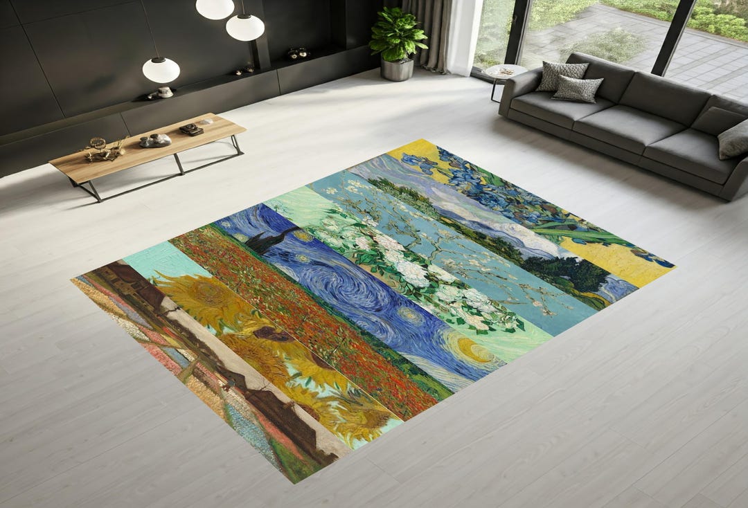 Van Gogh Rug, Van Gogh Paintings Rug, Patterned Rug, Artwork Rug ...