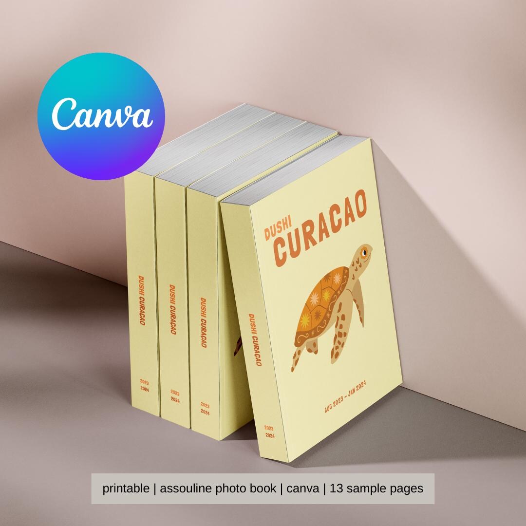 Assouline Photobook Template Curacao | Canva | Photobook Template - Etsy