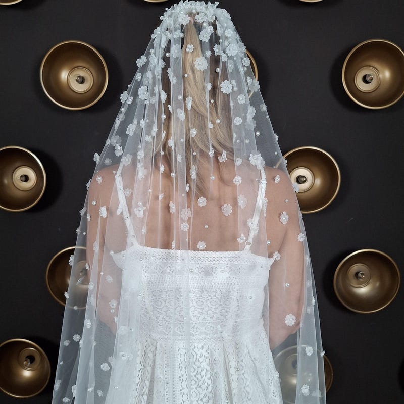 Flower With Veil - Etsy
