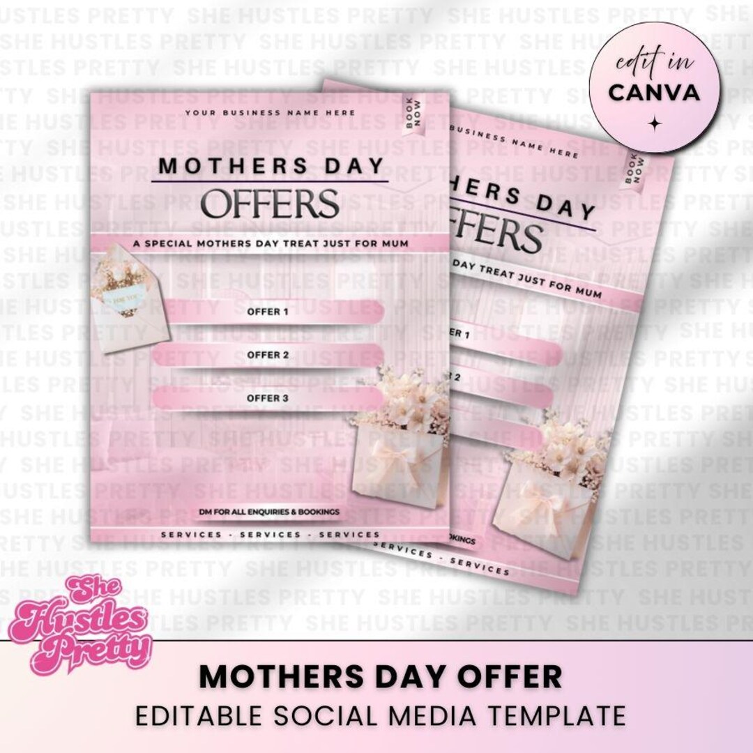 Mother's Day Offers Canva Template for Beauty Professionals & Salons ...