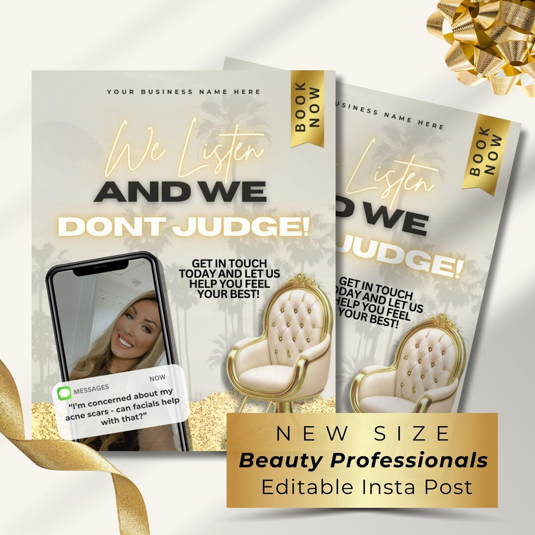 Editable Viral Appointment Flyer Instagram Template Beauty New Size ...