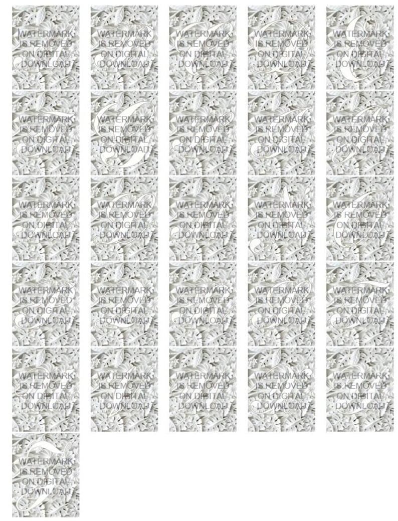 Floral Monogram Letter D, White Cursive Art (digital Download) - Etsy ...