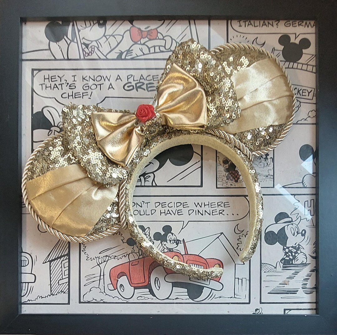 Belle Beauty and the Beast Inspired Minnie Mickey Mouse Ears Headband ...